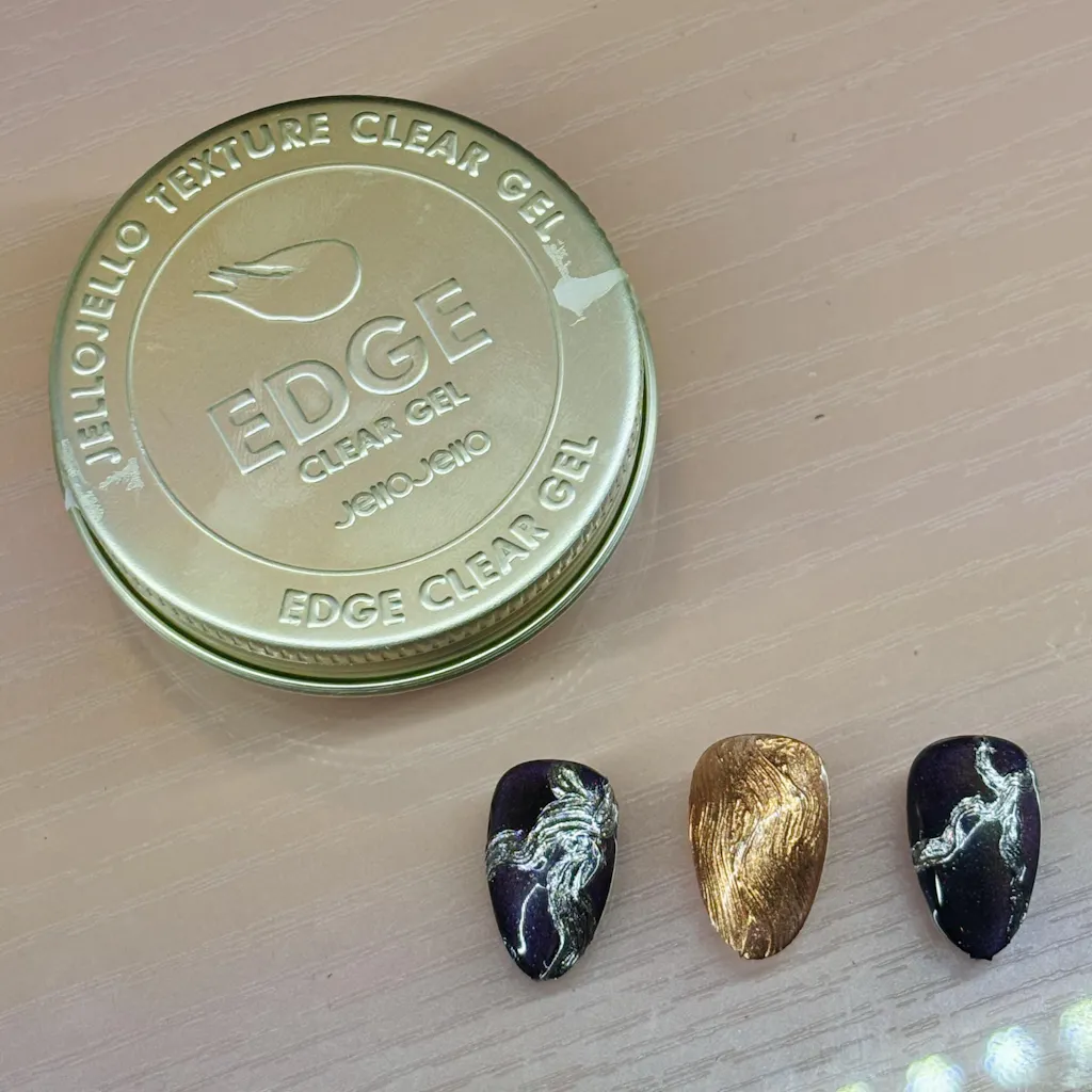 Jello Jello Edge Clear Gel (Non-Wipe Textured Chrome Effect Gel)