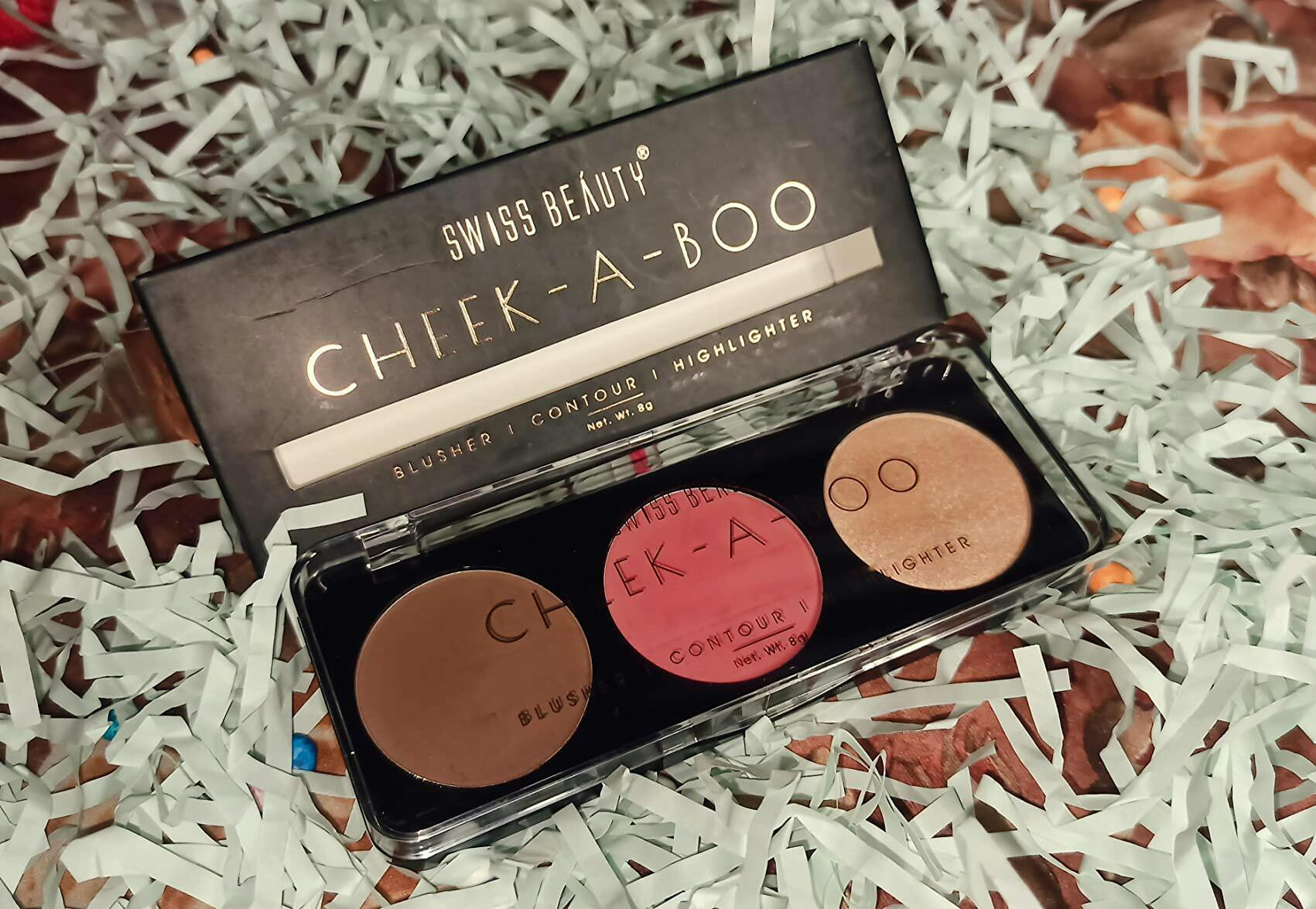 Cheek-A-Boo 3-in-1 Face Palette with Blusher , Contour and Highlighter