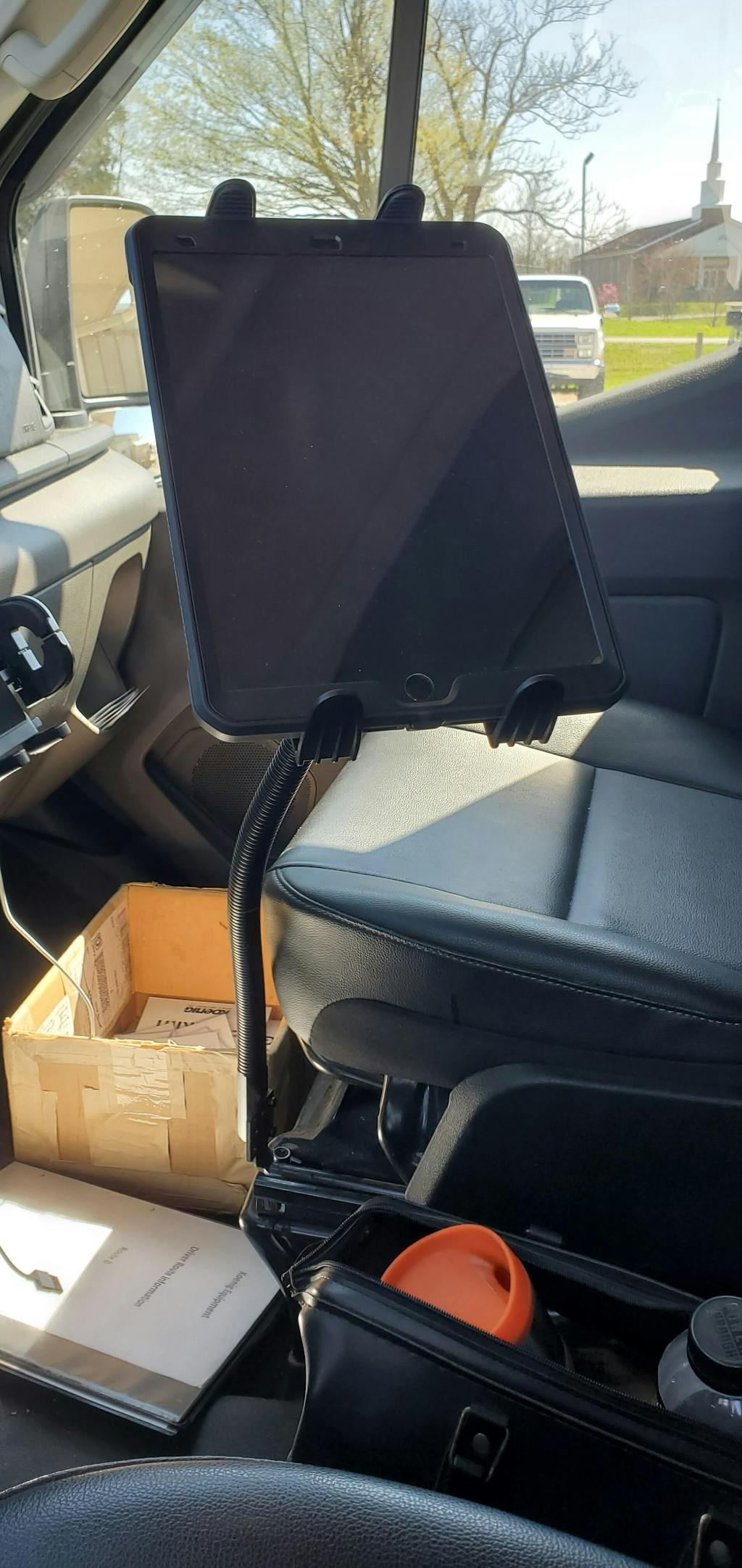 Seat Rail/Floor Bolt Mount | 22" Rigid Aluminum Neck | Tablet Holder ...