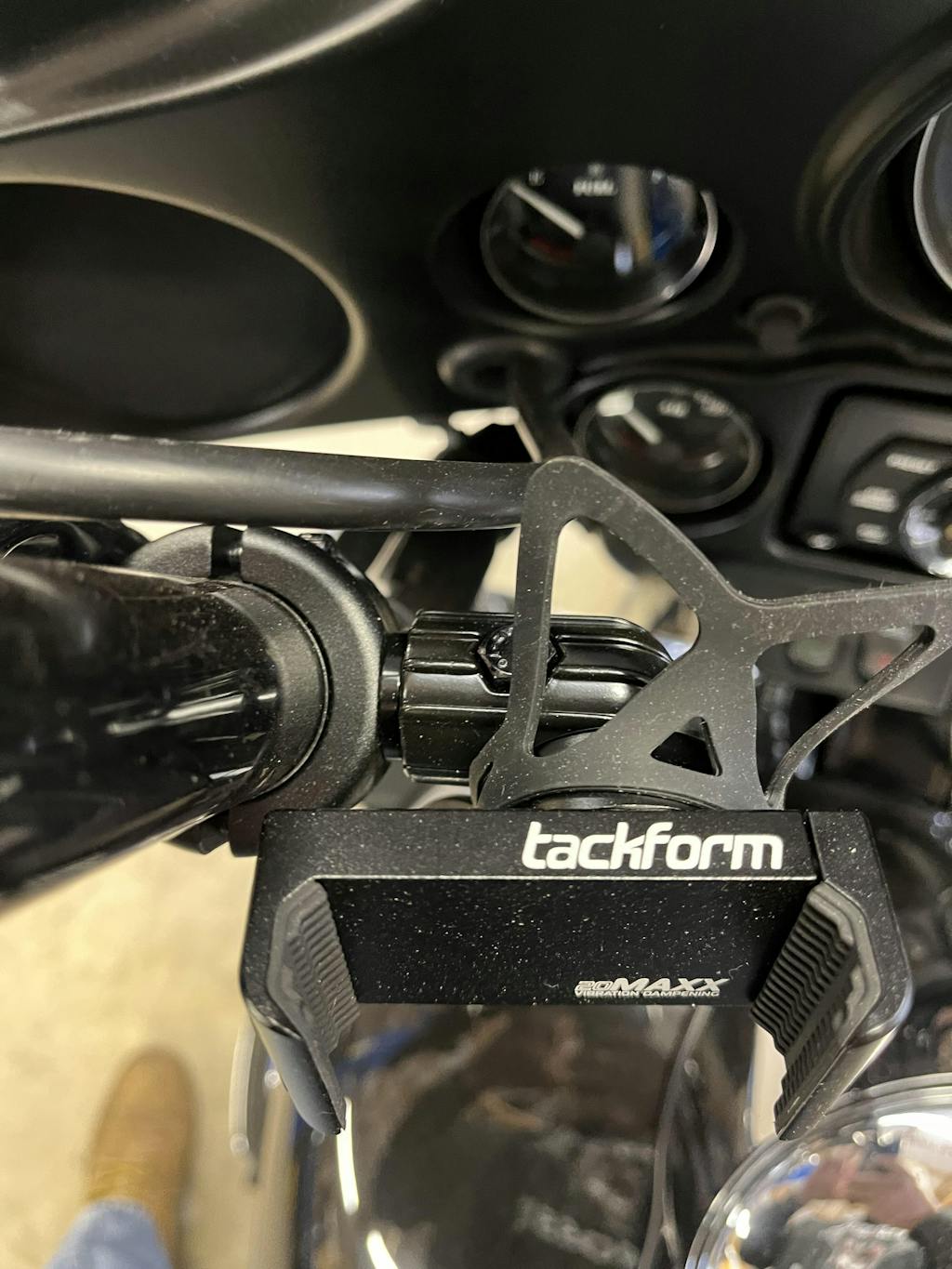 Tackform CNC Machined Motorcycle Phone Mount With Vibration Dampening