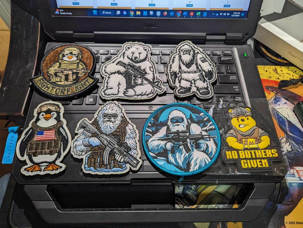 No Bothers Given Tactical Pooh Bear PVC Patch - Embrace the Honey Hunt