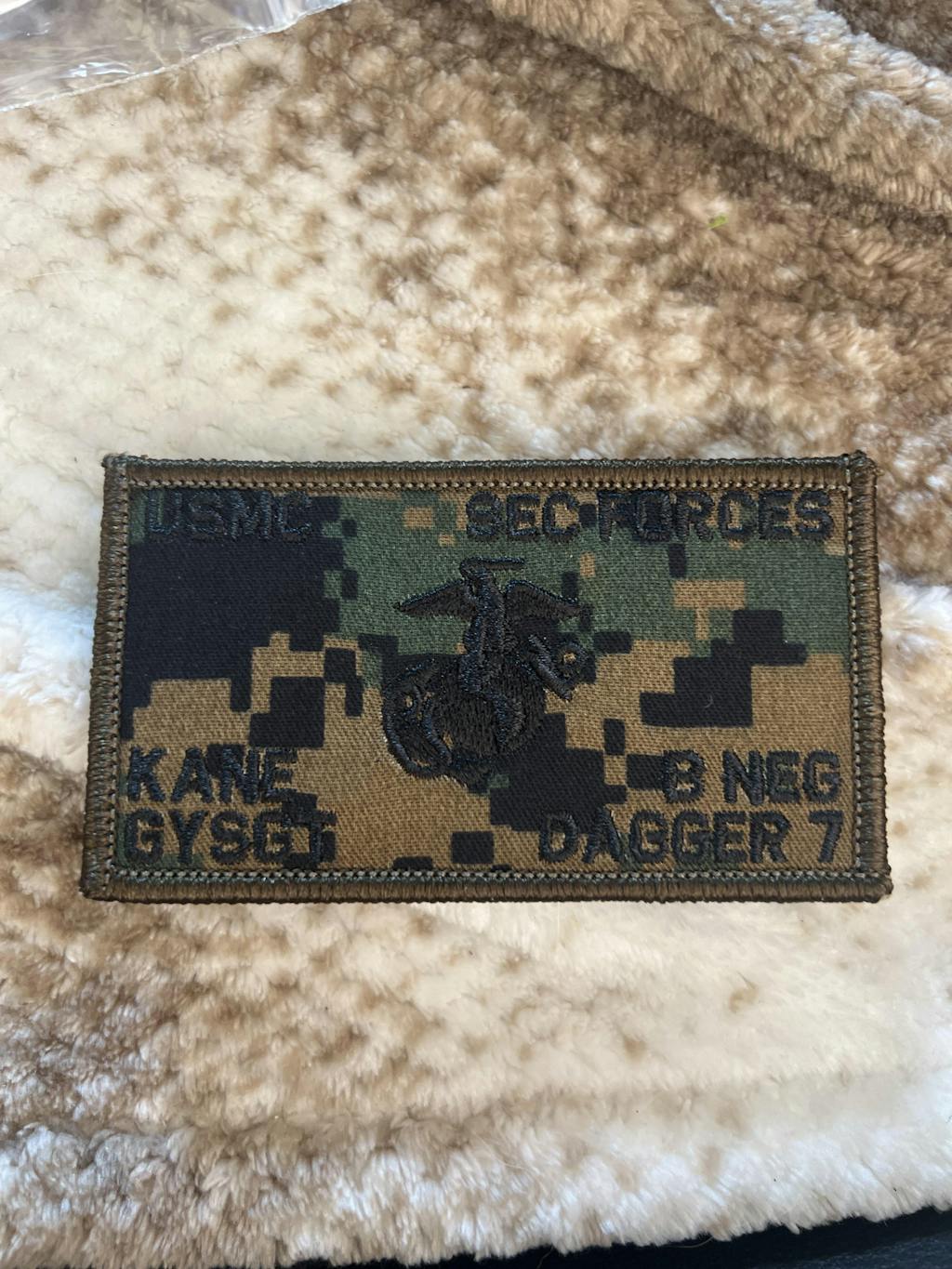 USMC Plate Carrier Flak Patch - Eagle Globe and Anchor Graphic (Filled