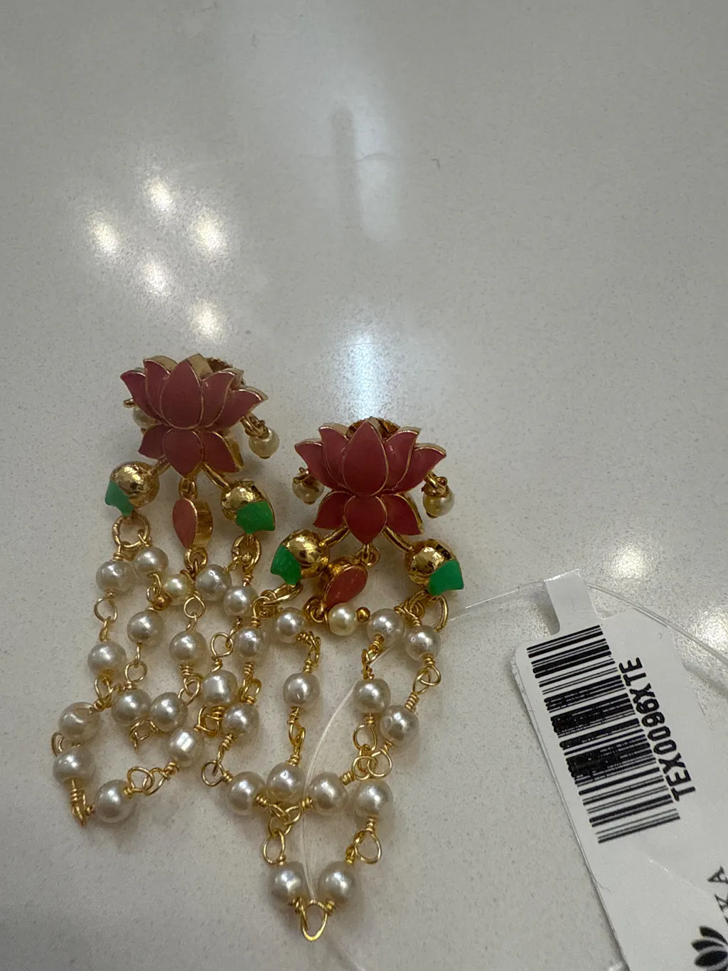 Buy Online Jalaja Layered Pearl Hanging Earring | Tarinika