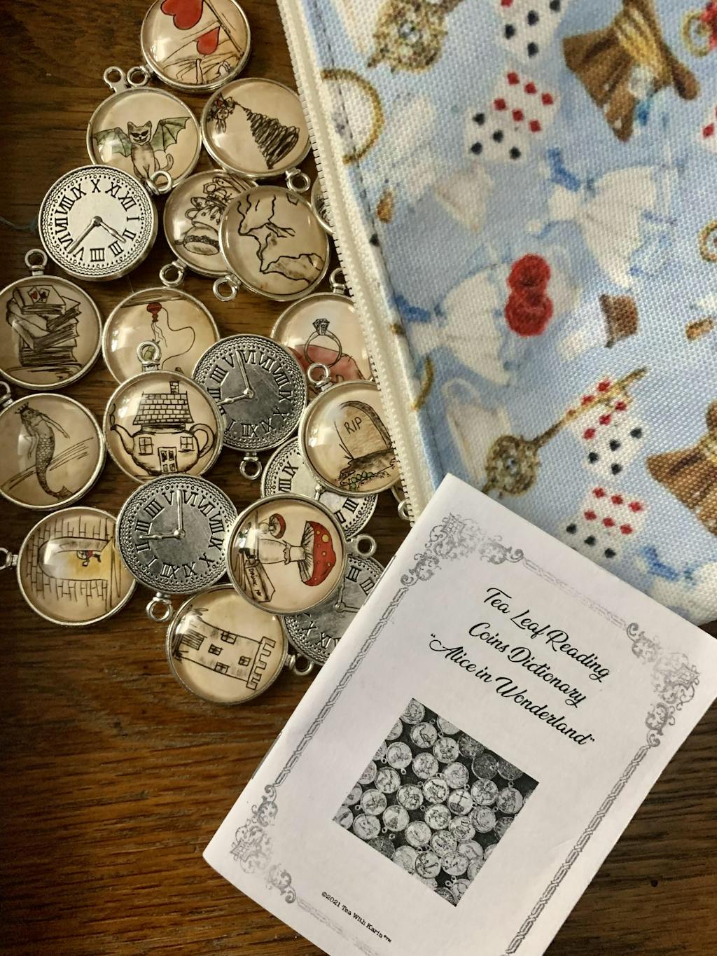 Alice in Wonderland Tea Leaf Reading Coins, Mat & Free Course – Tea ...