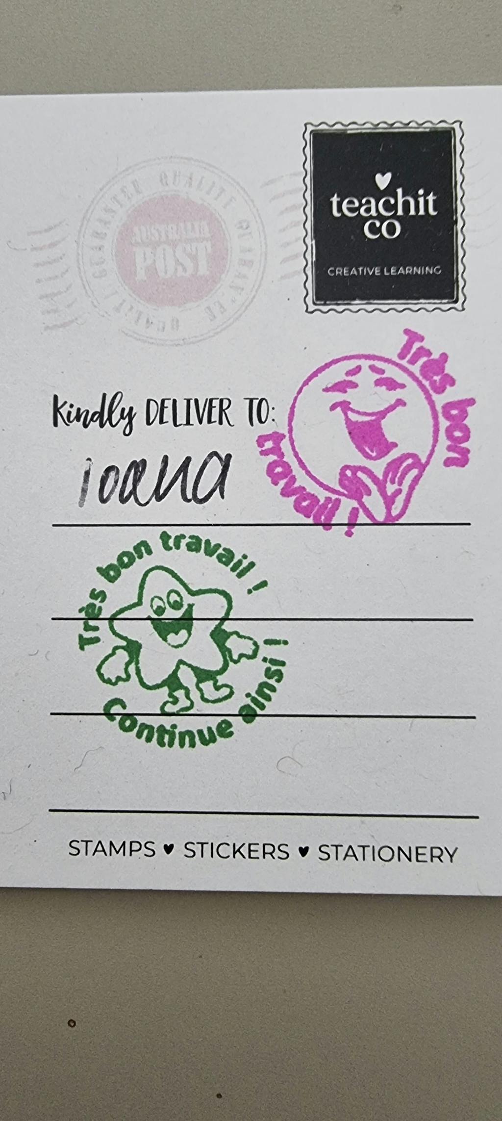 Custom Pre-inked Stamp | Round 23mm | Teachit Co