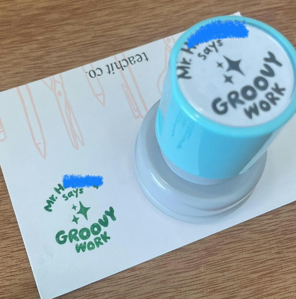 Custom Pre-Inked Round Stamps - 30mm | Teachit Co
