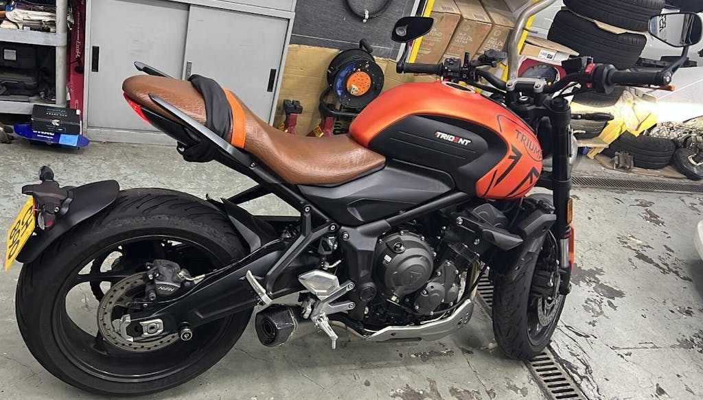 TEC Fang 3-1 Full Stainless / Carbon Exhaust System – Trident 660 / Tiger 660 – Euro 5 models ...