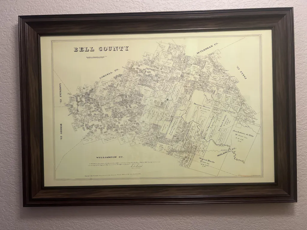 Vintage Map of Bell County, Texas 1879 by Ted's Vintage Art – Teds ...