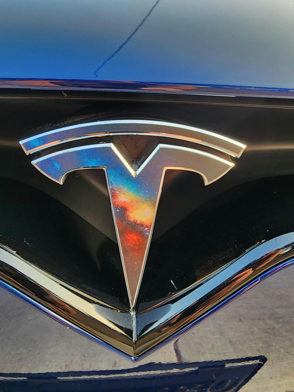 Galaxy Tesla Emblem Decals (Front + Back) | Model S – Tesla Emblems