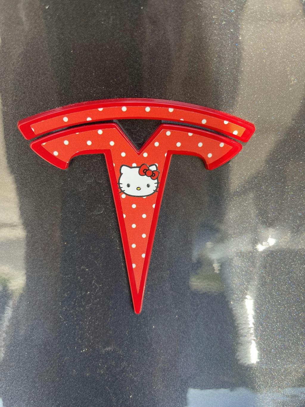 Hello Kitty Tesla Keycard Decal – Tesla Emblems