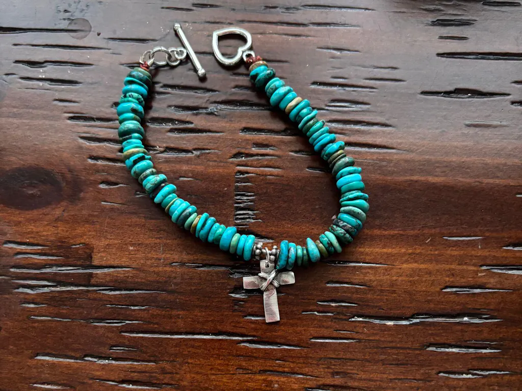 Deep Blue Graduated Disk Turquoise Beads — The Bead Chest