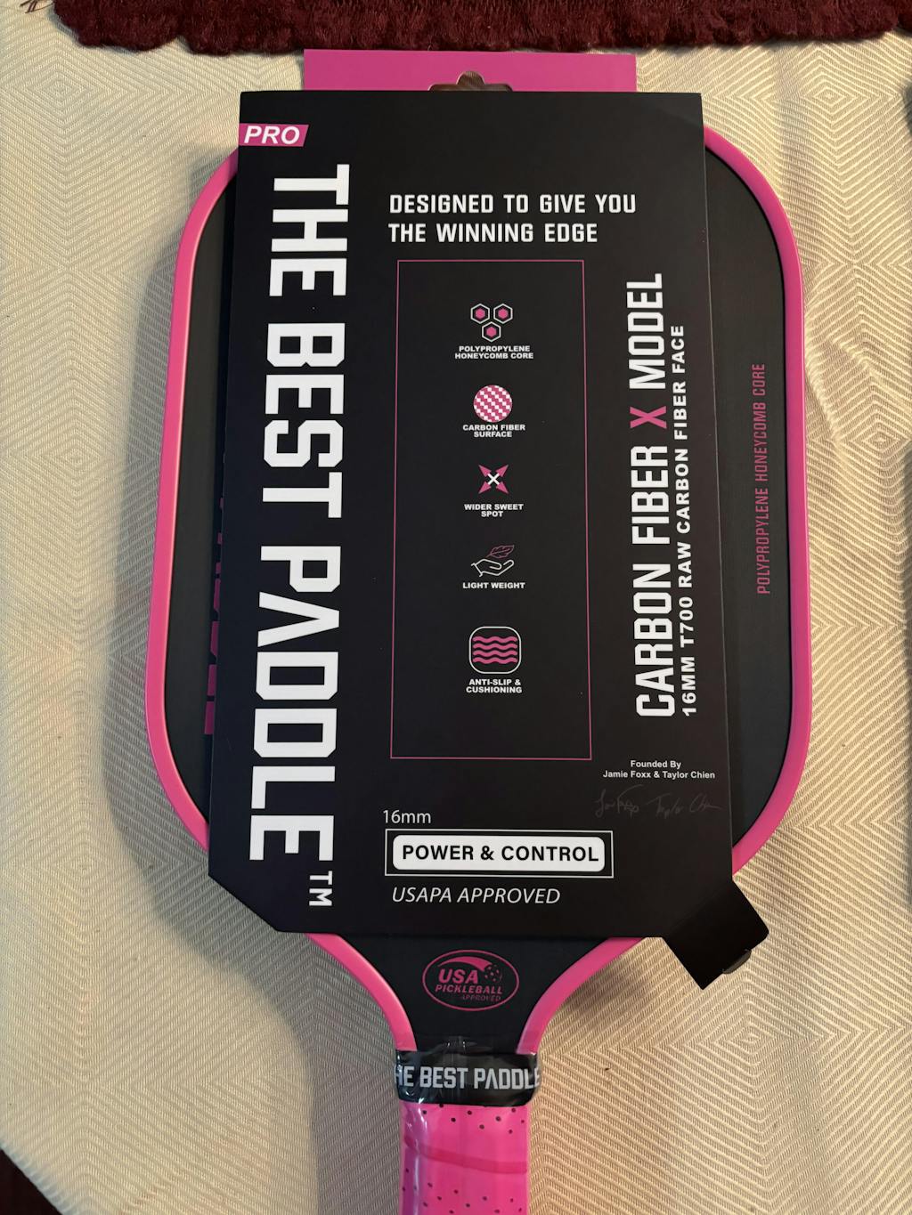 Pink 16mm Raw Carbon Fiber X Paddle – THE BEST PADDLE