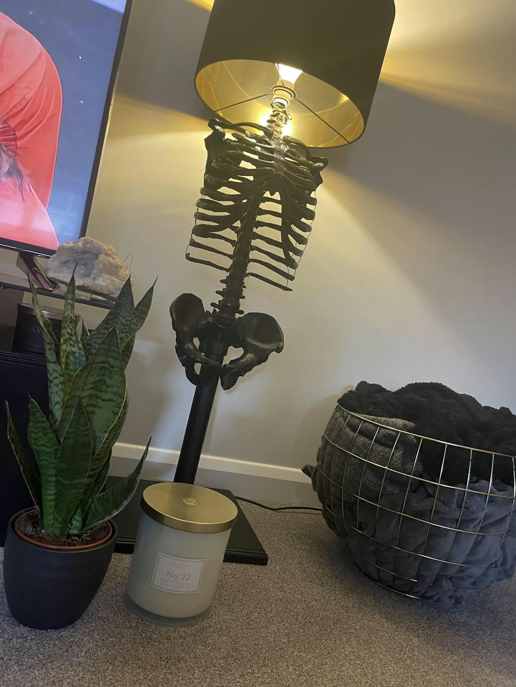 The Black Skeleton Floor Lamp by The Blackened Teeth – The Blackened ...