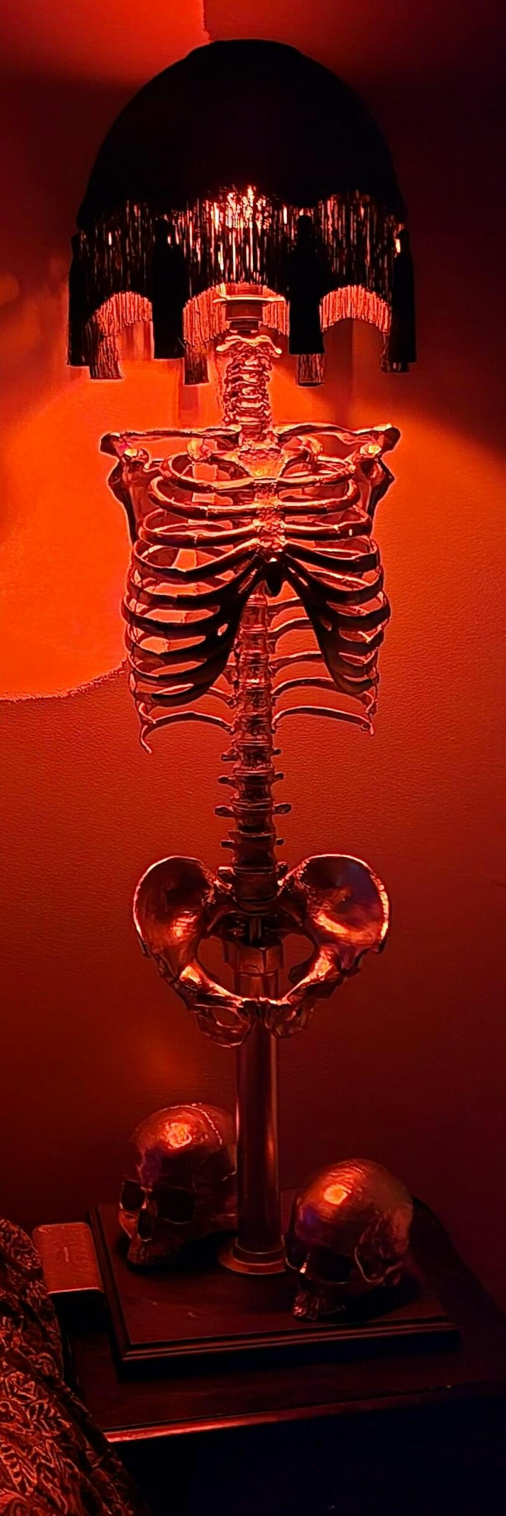 The Gold Skeleton Floor Lamp by The Blackened Teeth – The Blackened ...