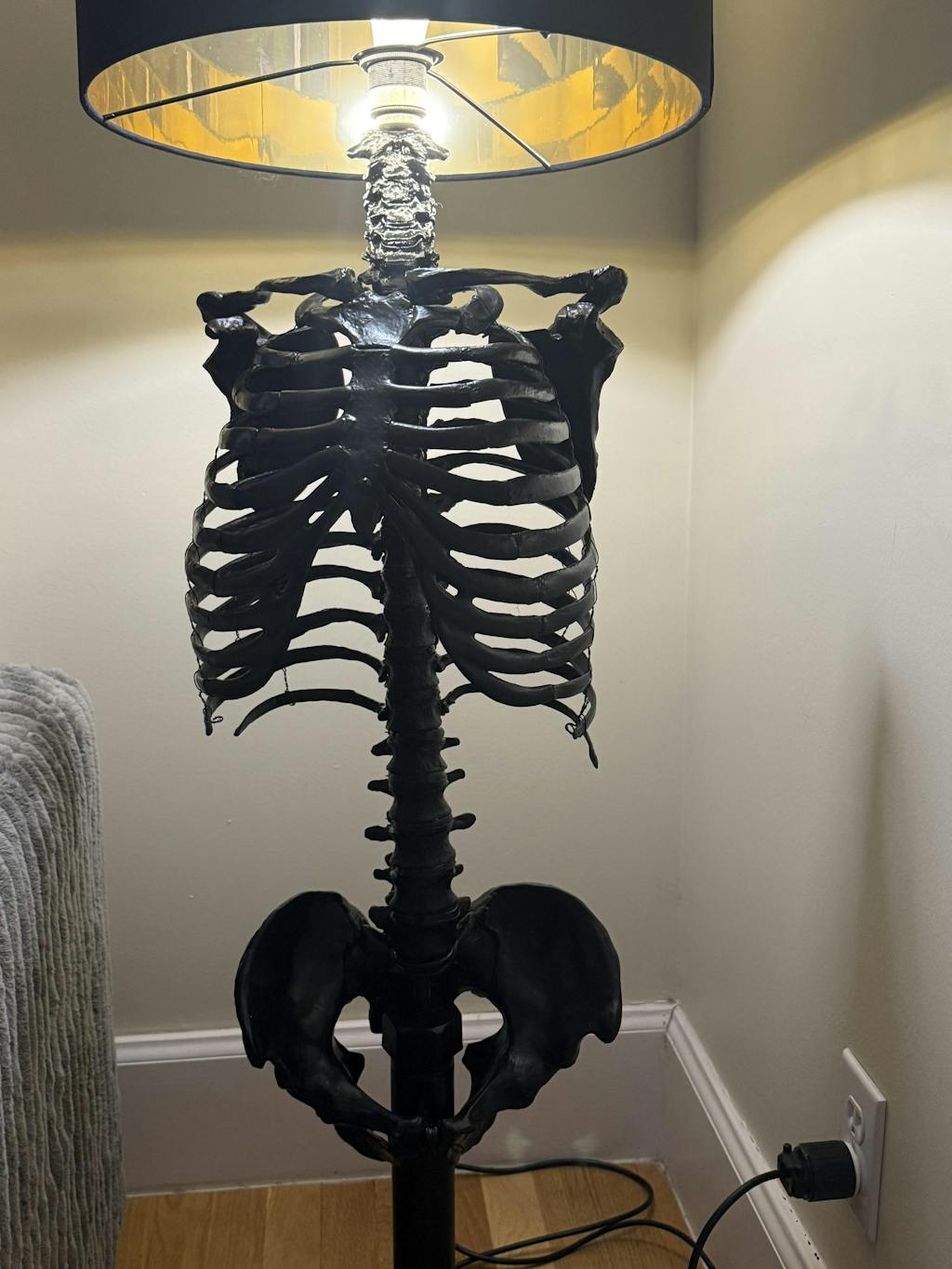 The Black Skeleton Floor Lamp by The Blackened Teeth – The Blackened ...