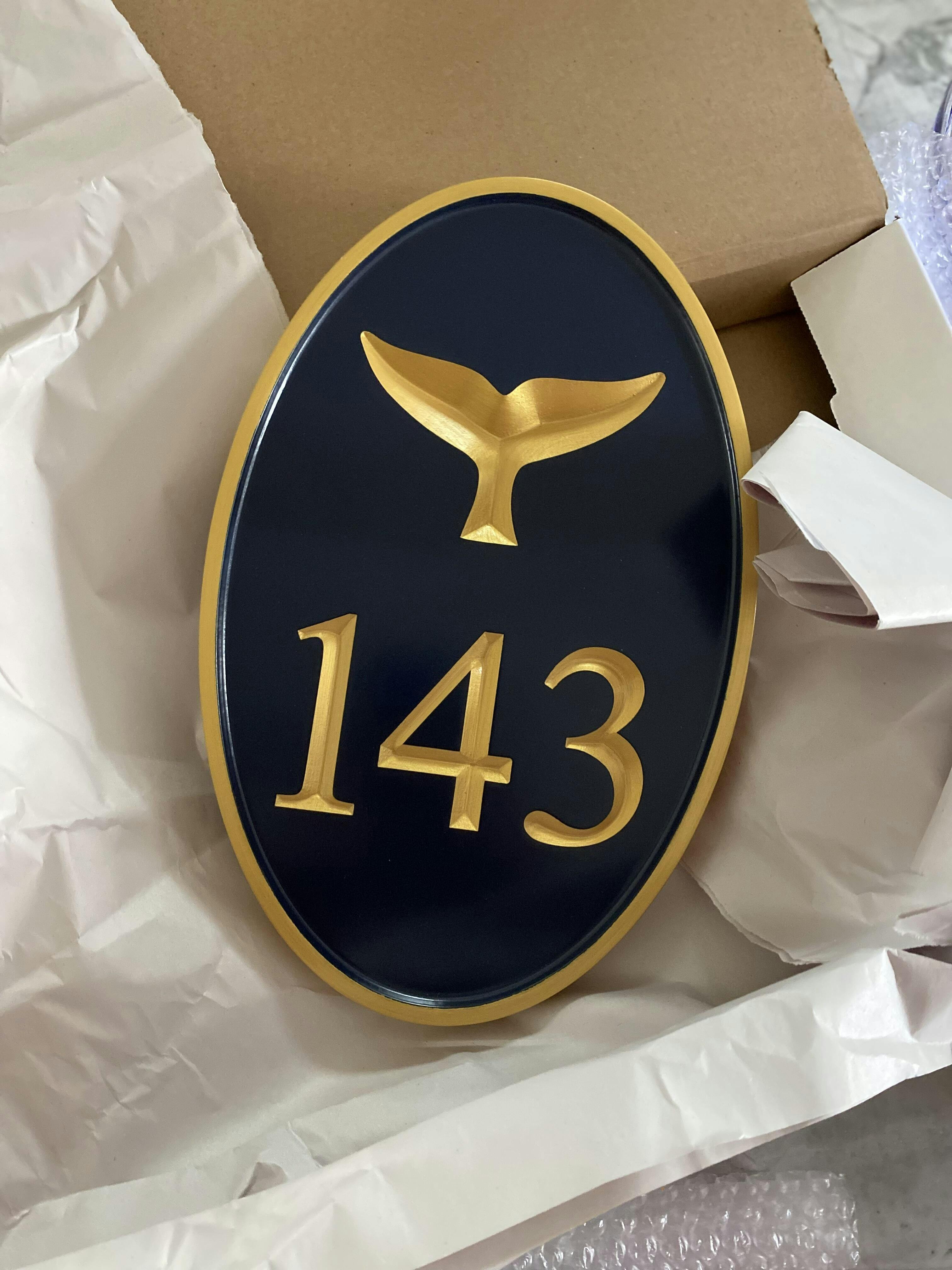 Oval House Number Plaque - Up to Three numbers – The Carving Company