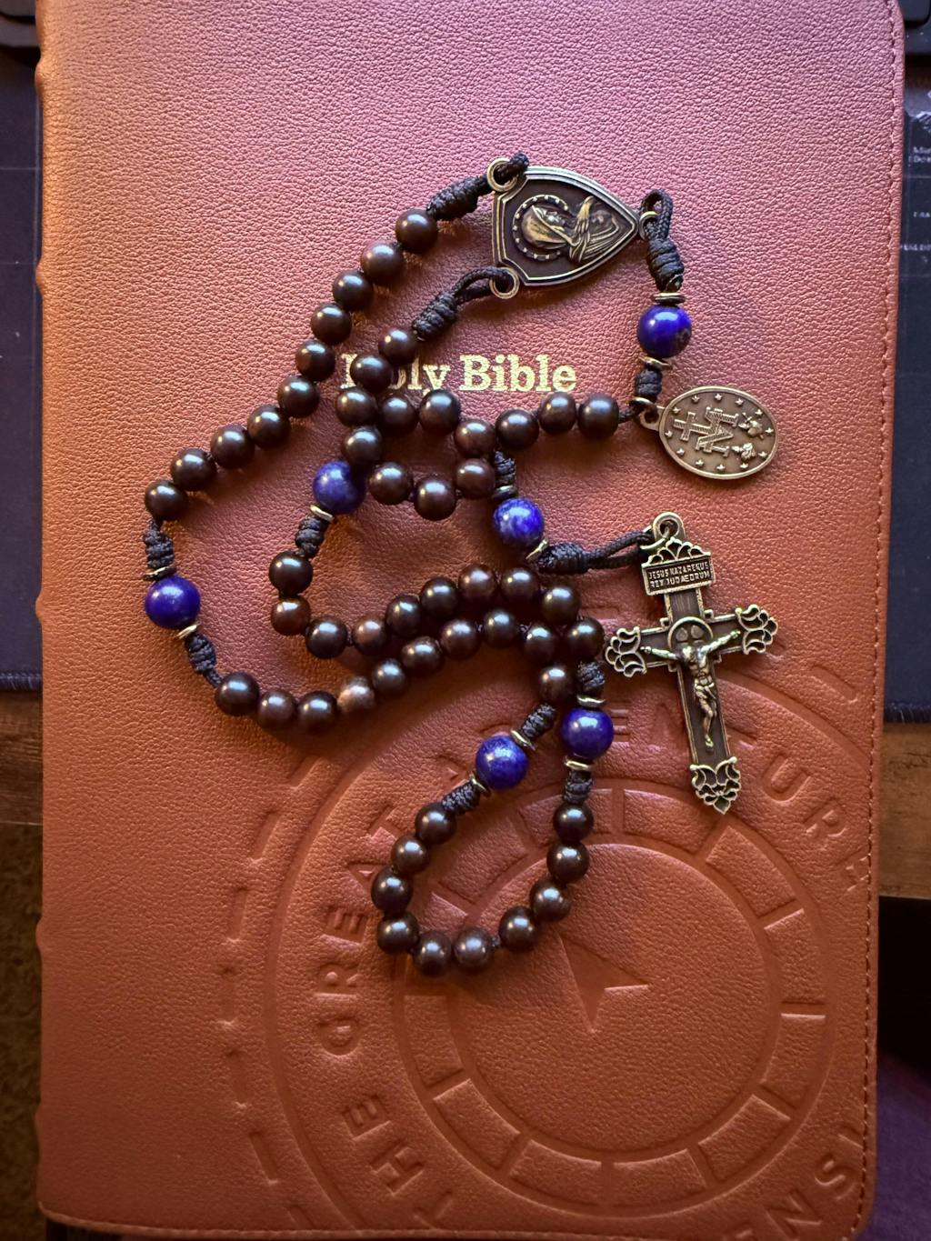 Handmade Wooden Rosary - Morning Star Design