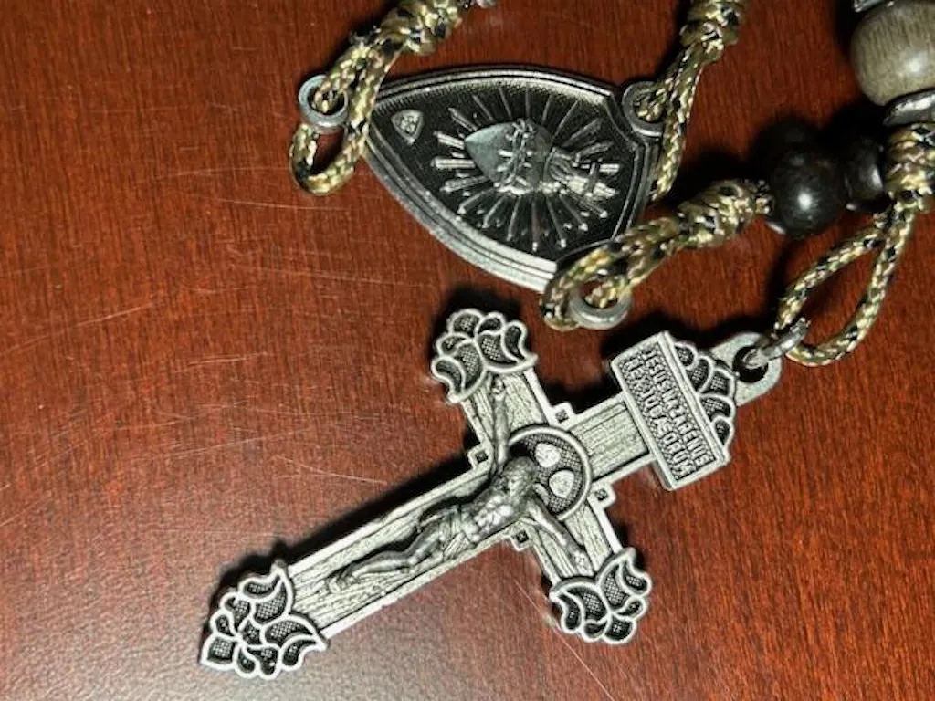 Handmade Wooden Rosary - Passion Design - Antique Silver | The Catholic ...