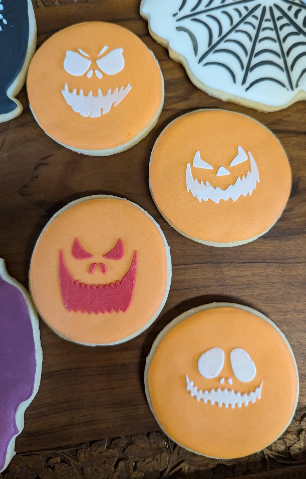 Pumpkin Faces Easy Cookie Stencil — The Cookie Countess