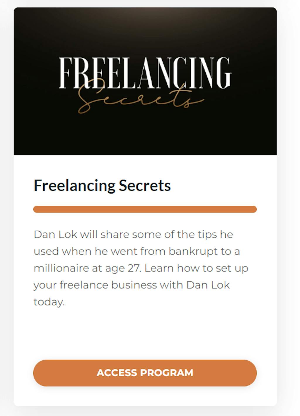 Freelancing Secrets - The Dan Lok Shop