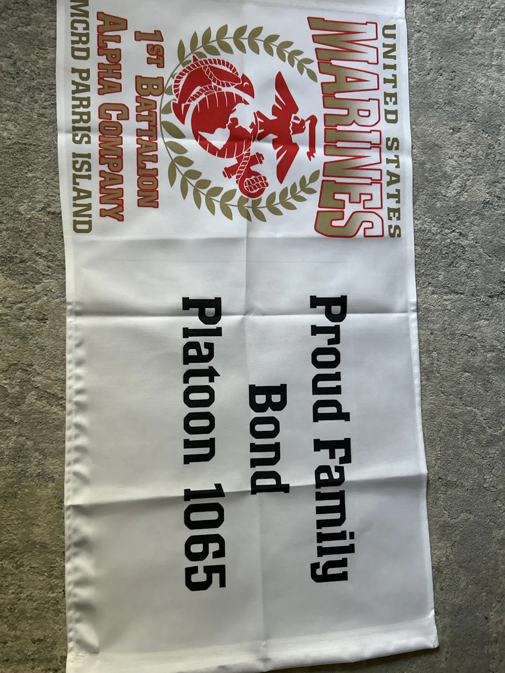 Graduation Banner: 1st Recruit Battalion – The EGA Shop by Marine Parents