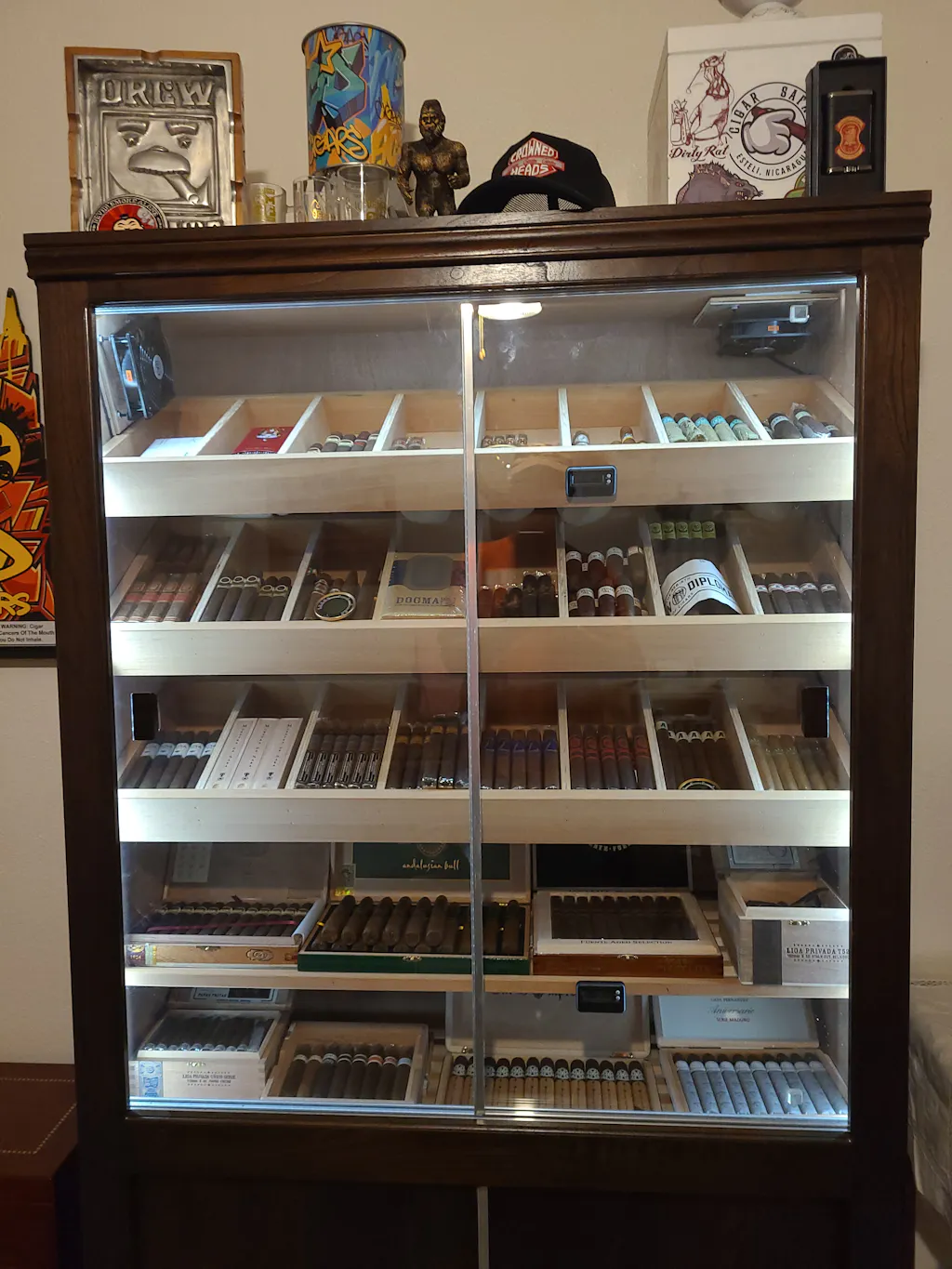 Model 3 Commercial Cigar Humidor Display Cabinet - Your Elegant Bar