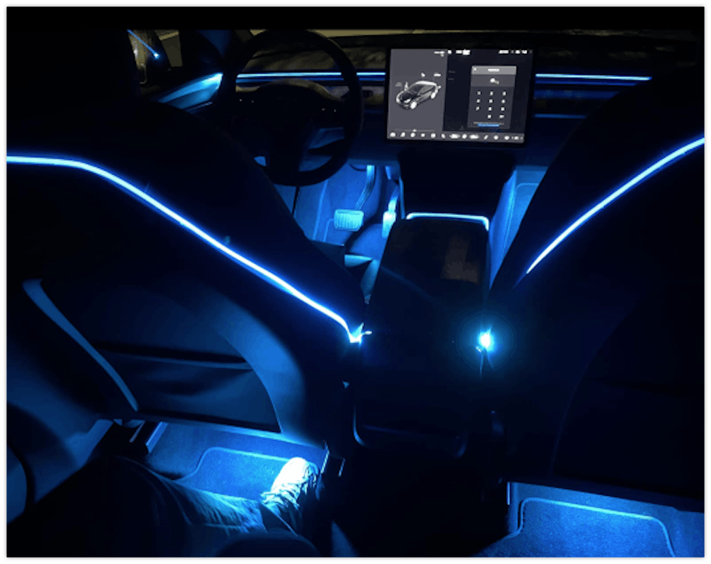 2021-2023 Tesla Model 3 & Y Ambient Lighting Kit (Center Console + Das ...