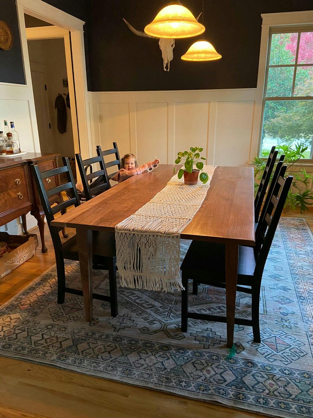 Black Walnut Dining Table, Large Walnut Farmhouse Table, Solid Walnut – The Farmhouse Finds