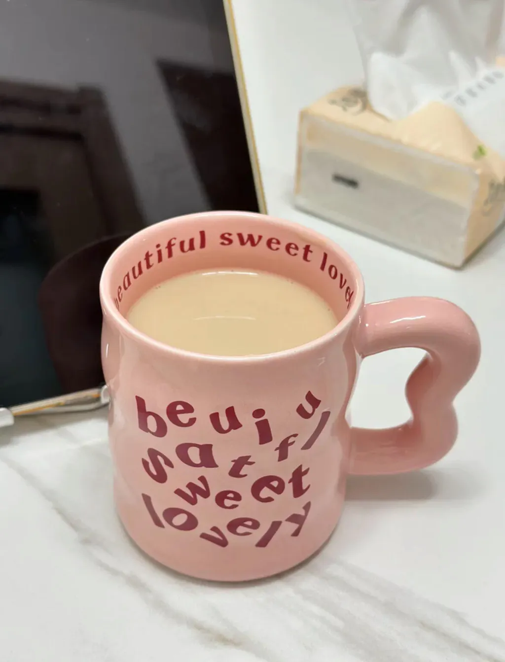Aesthetic Ceramic Mug - Cute Coffee and Milk Cup for Kitchen – The Feelz