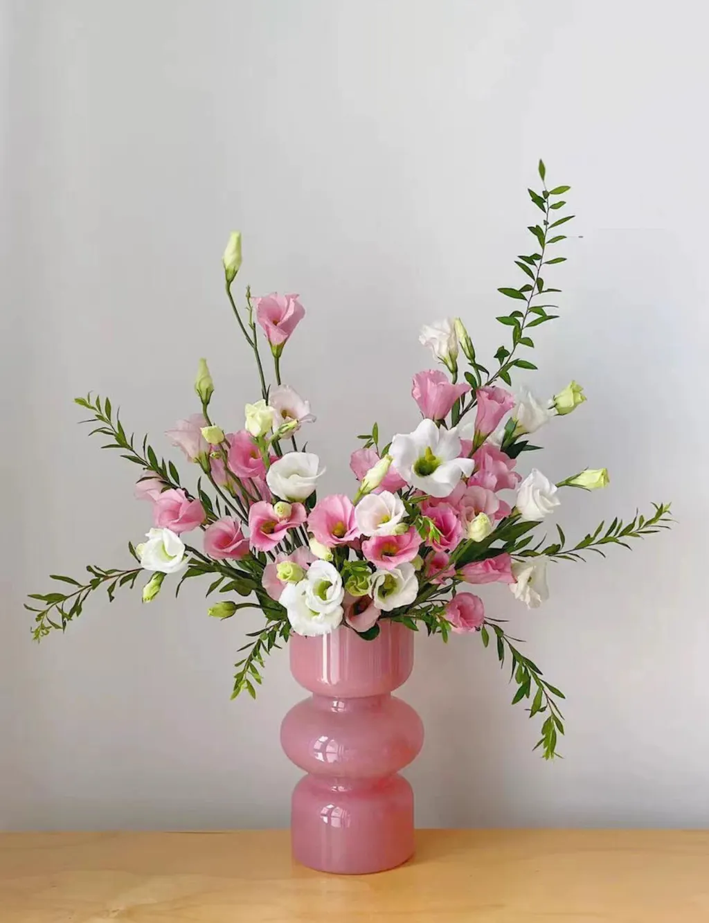 Pink Glass Vase – Nordic Minimalistic Flower Arrangement Decor – The Feelz
