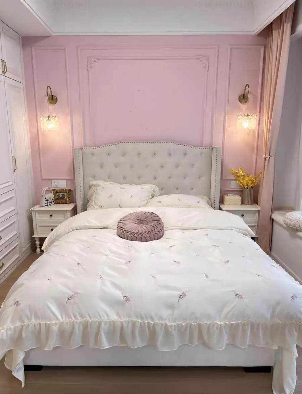 Soft Coquette Rose Bedding Set - Ruffle Floral Duvet Cover – The Feelz