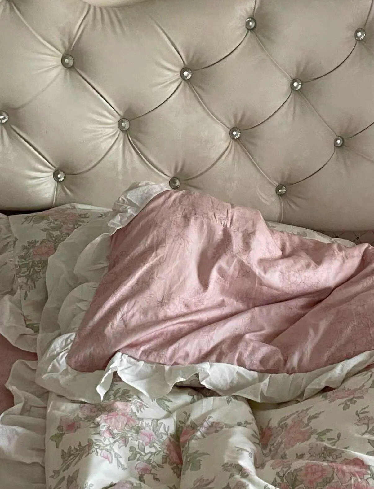 Cottagecore Princess Floral Bedding Set – Pink Floral Duvet Cover Set ...