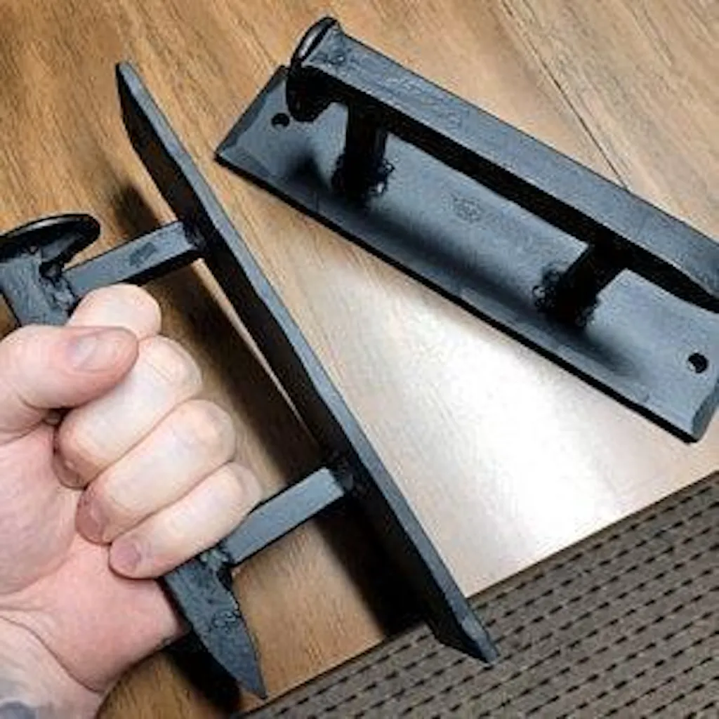 Hand Forged Railroad Spike Door Pulls on Sturdy Backplate – The Forge ...
