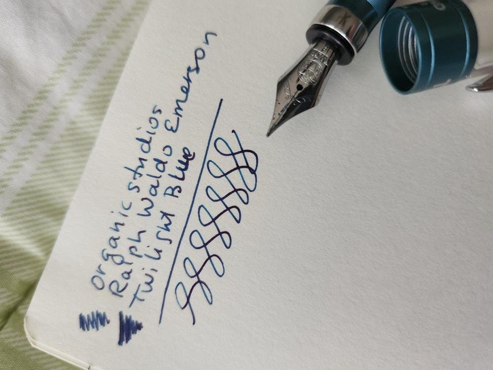 Organics Studio Ralph Waldo Emerson Twilight Blue - 55ml Fountain Pen ...