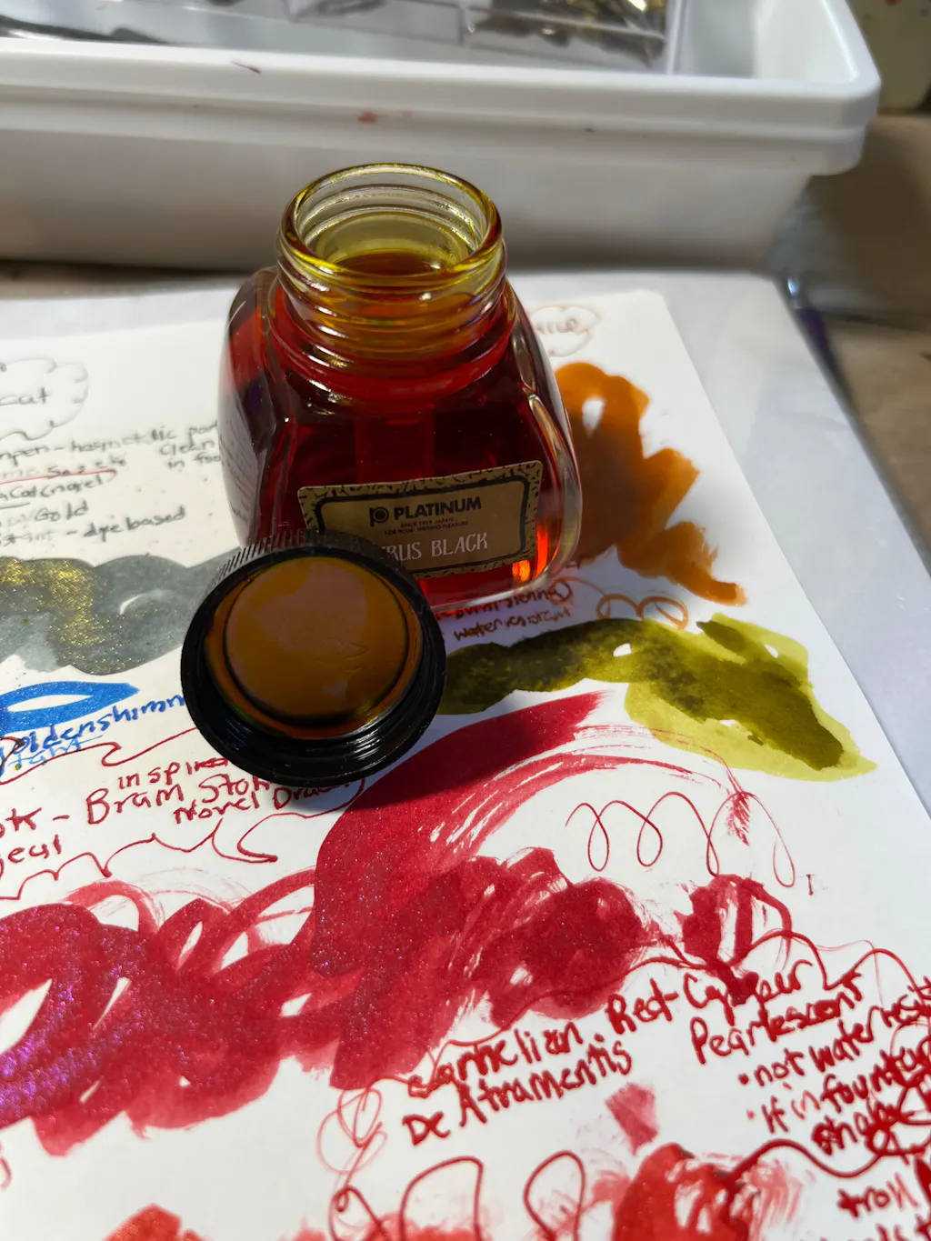 Platinum Classic Citrus Black - 60ml Bottled Fountain Pen Ink - The ...