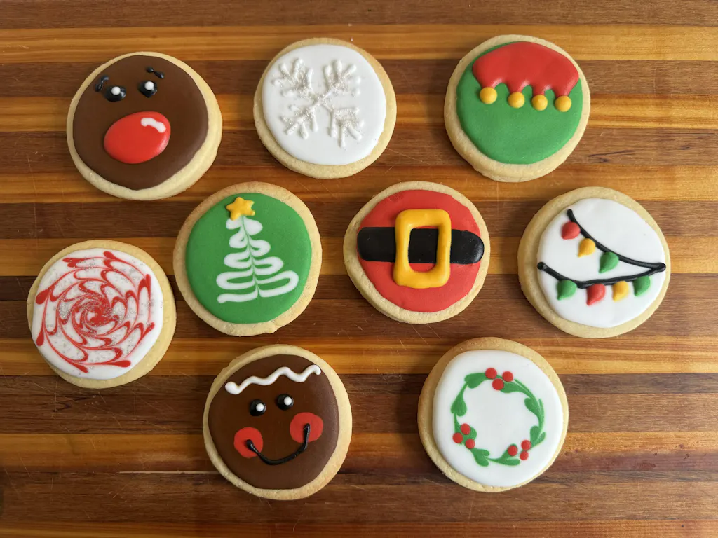 Beginner Christmas Online Cookie Decorating Class – The Graceful Baker Shop