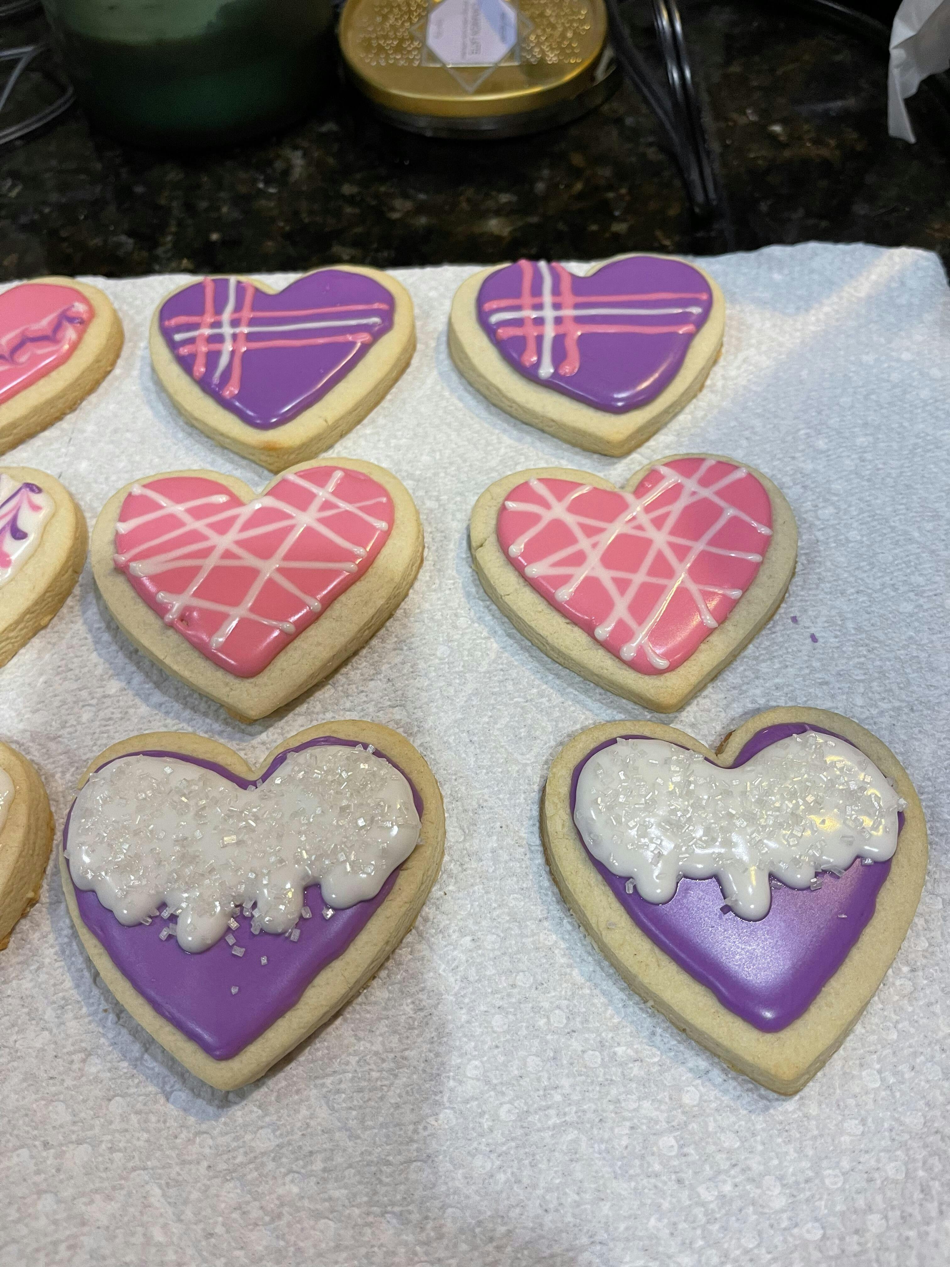 Beginner Hearts Beginner Online Cookie Decorating Class – The Graceful Baker Shop
