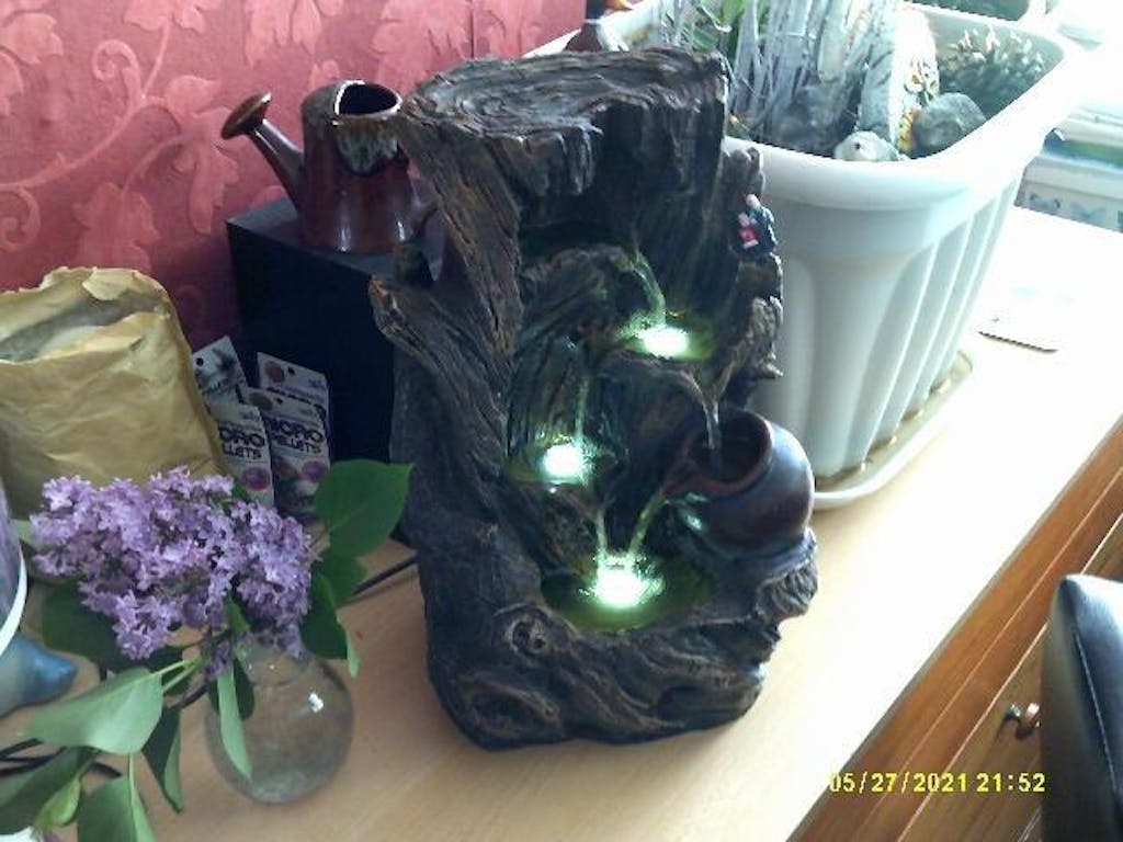 Tree Log Water Feature Outdoor With LED by GEEZY - UKBuyZone – UKbuyzone