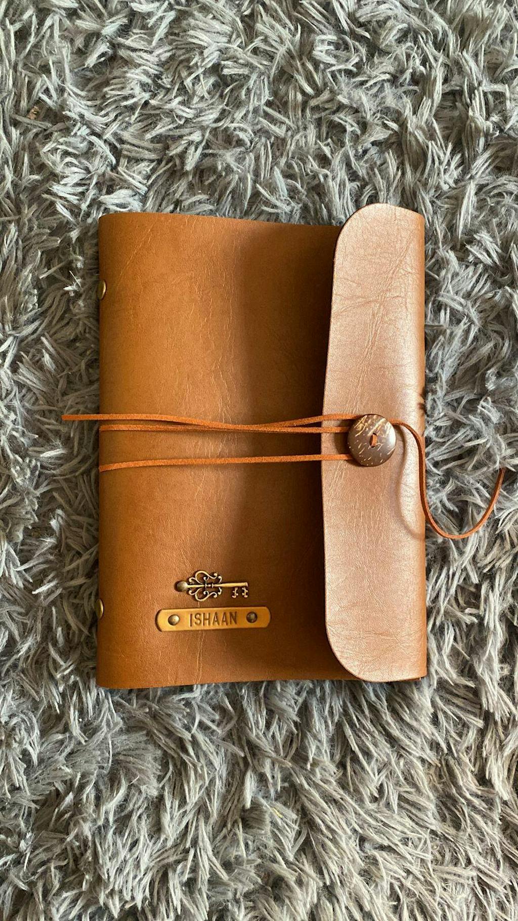 Buy Personalised Brown Diaries Online - The Messy corner