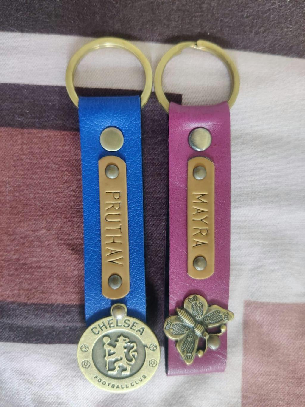 Buy Personalized Dark Brown Keychain Online