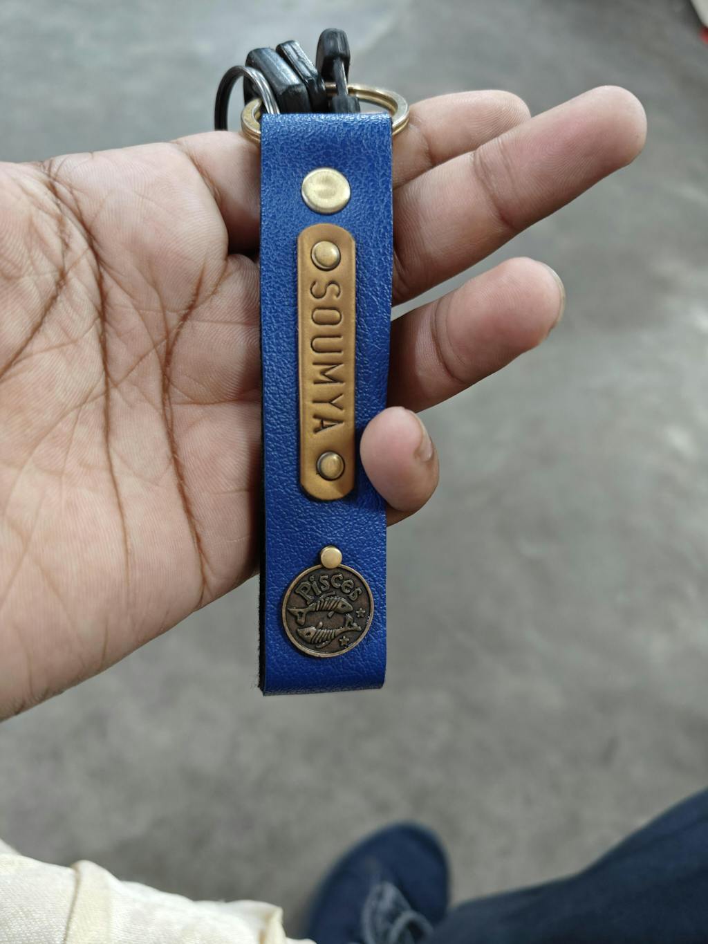 Buy Personalized Dark Brown Keychain Online