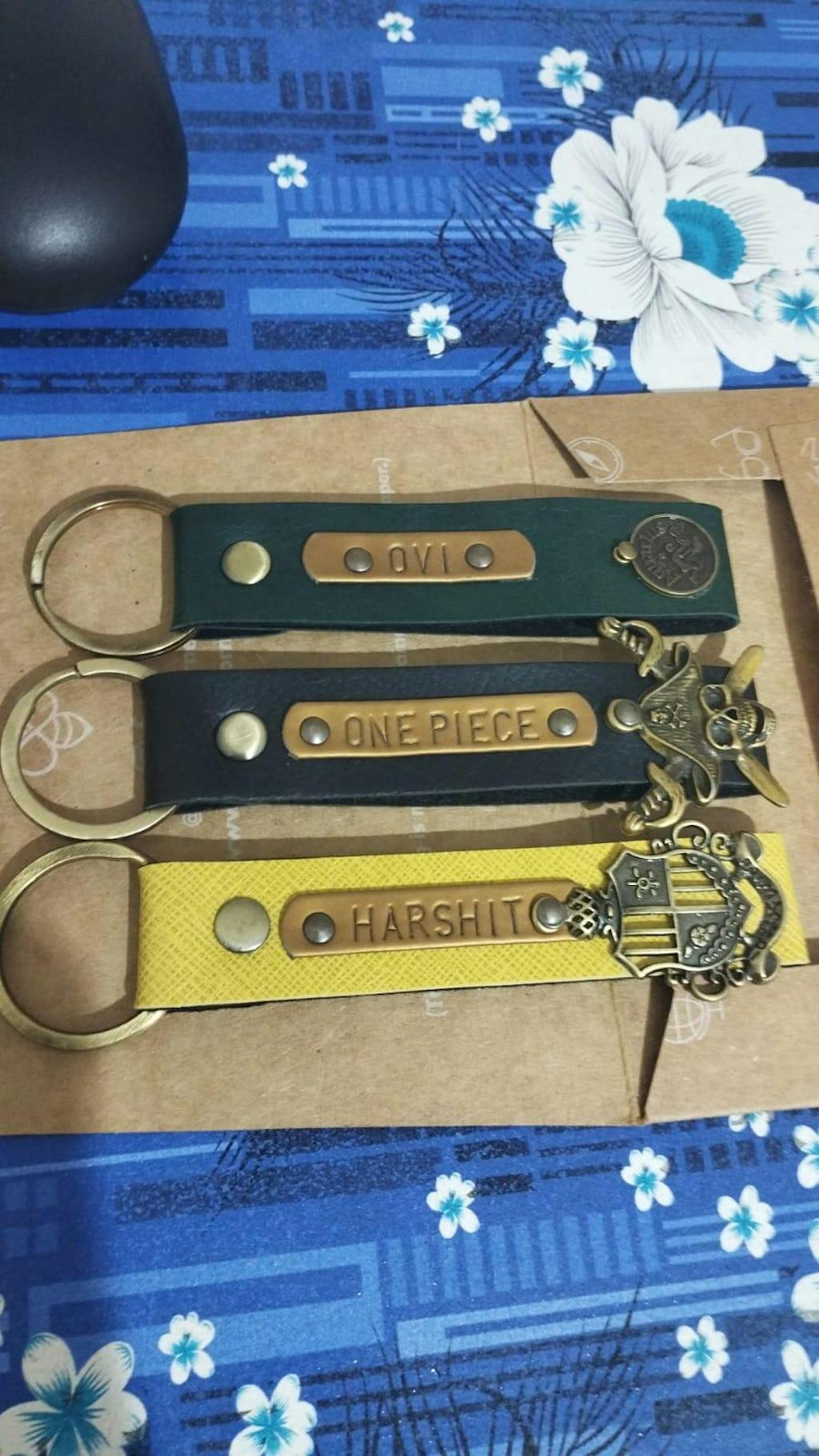 Buy Personalized Dark Brown Keychain Online