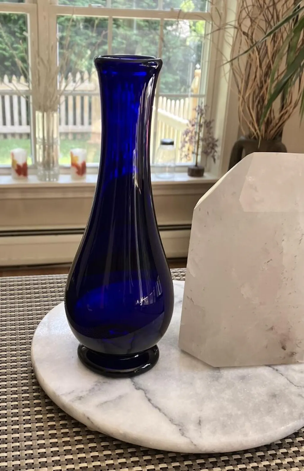 Large Blue Glass Bud Vase | Handmade by Original Bristol Blue Glass ...