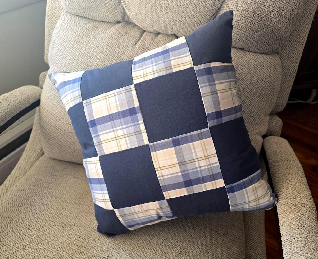 Patchwork Memory Pillow for Comfort and Style