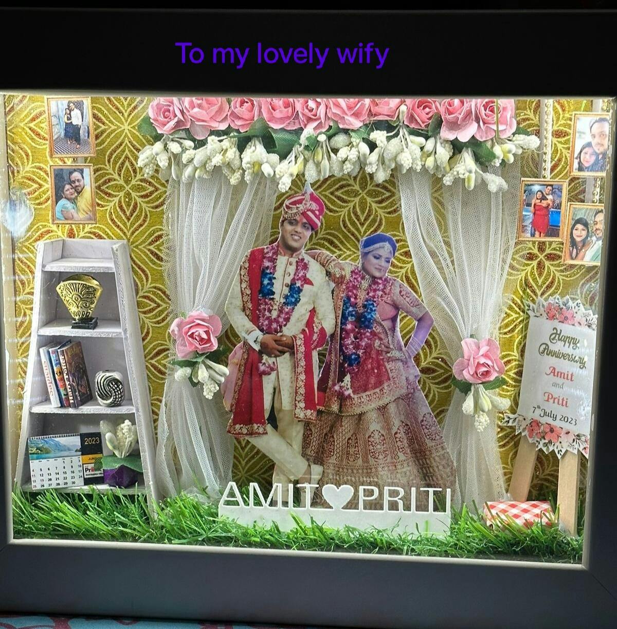 Miniature Box with Lights | Shadow Box | 3d Box With Lights | Wedding ...