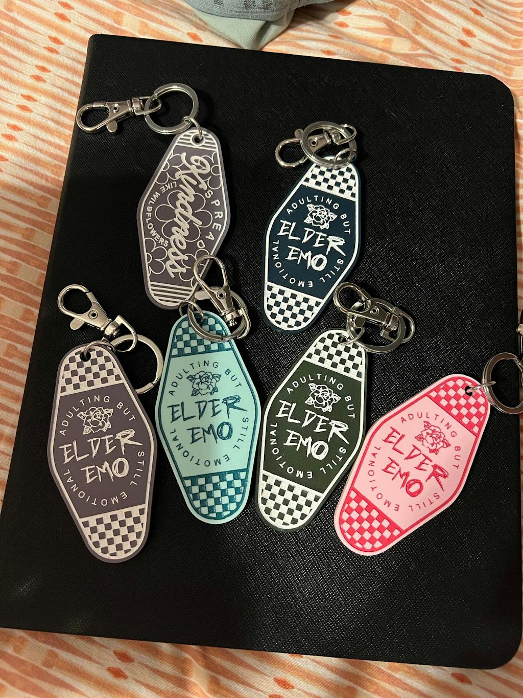 Elder Emo Acrylic Retro Keychain – The Tipsy Anvil Co.