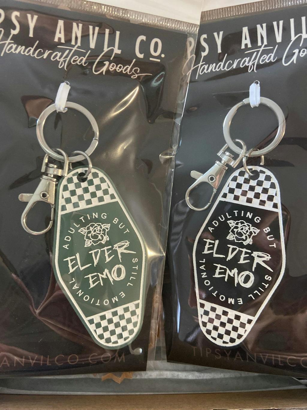 Elder Emo Acrylic Retro Keychain – The Tipsy Anvil Co.