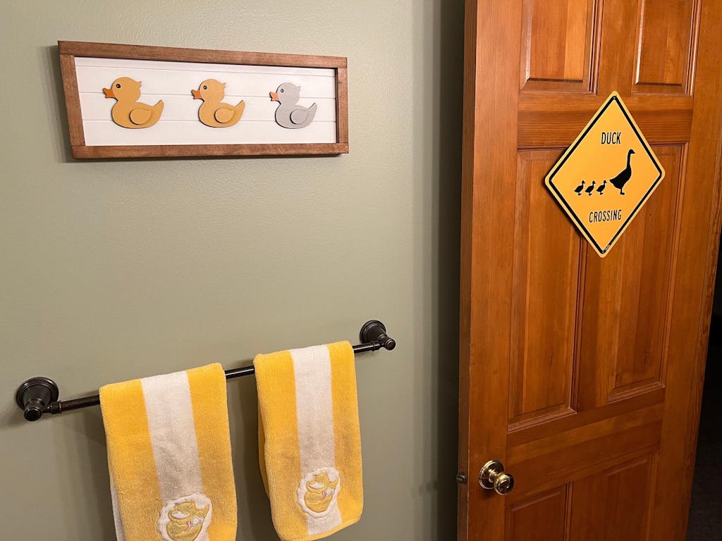 Duck Duck Grey Duck Wood Sign 18x6 – The Tipsy Anvil Co.