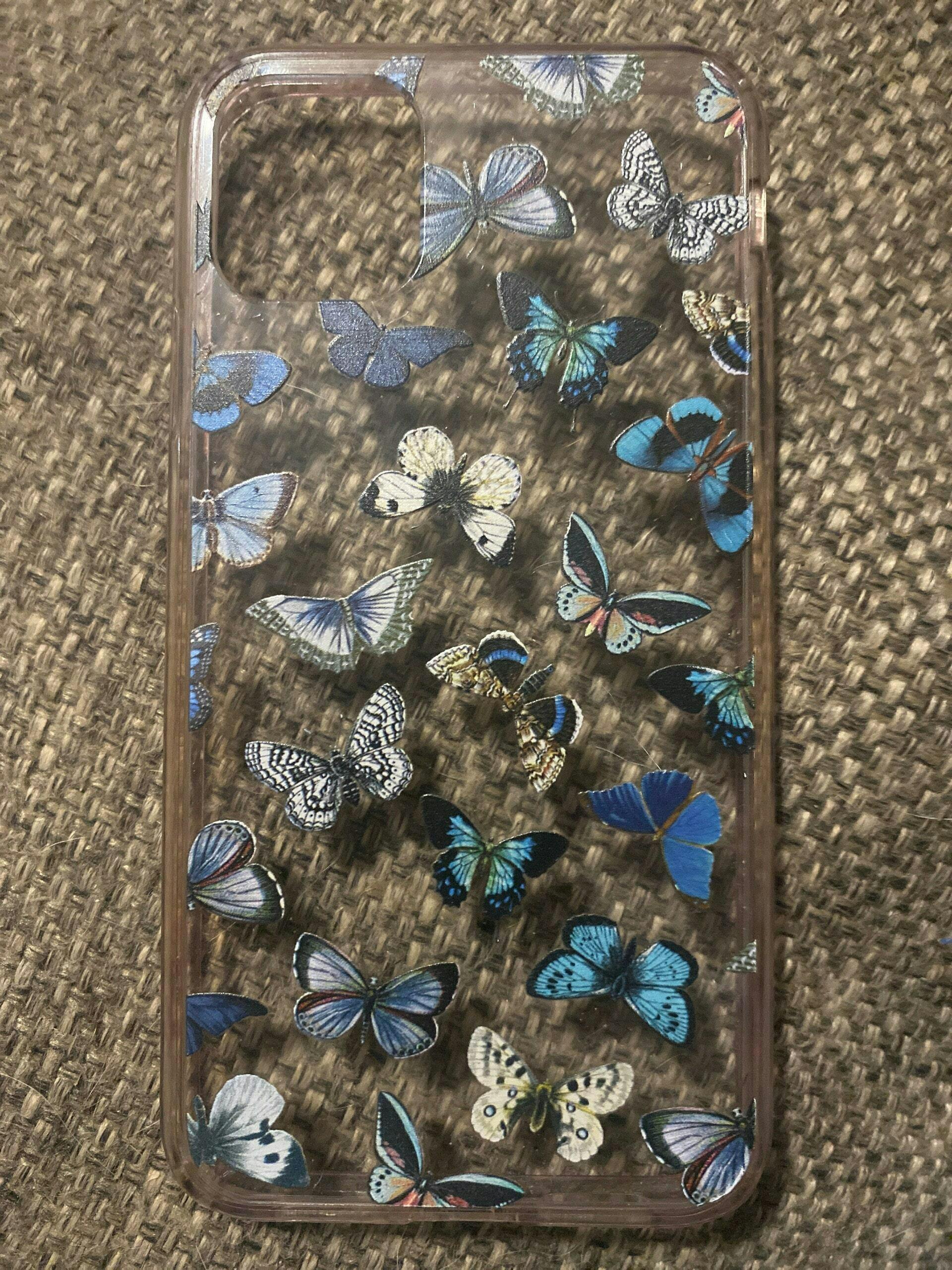 Blue Butterfly Clear Phone Case– The Urban Flair