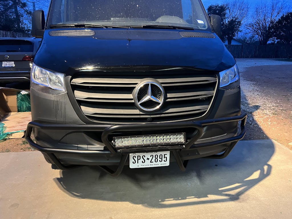 Sprinter Van Front Bumper, Light Bar Ready- Vanspeed Baja Bumper